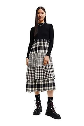 Desigual Vest_Saint Louis, 2000 Black Robe d&eacute;contract&eacute;e, Noir, Taille S Femmes