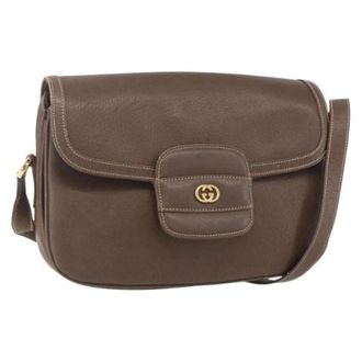Gucci Pre-owned Leder Umh&auml;ngetasche - - Pre-owned - Damen - Braun - ONE SIZE