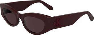 Calvin Klein CA-38343 Cat-Eye Acetate Sunglasses - Red