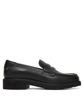 Tommy Hilfiger Slipper Elettra Penny Leather FW0FW09360 Schwarz