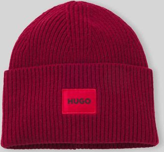 HUGO BOSS M&uuml;tze mit kontrastierendem Logo-Patch