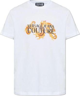 Versace Jeans Couture Homme, Tops, Blanc, Taille: S T-shirt imprim&eacute;