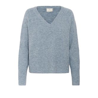 Kaffe Femme, Pulls, Bleu, Taille: 40 FR KAniel v-neck Pullover