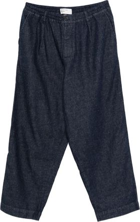 Universal Works jean à taille élastiquée - Bleu