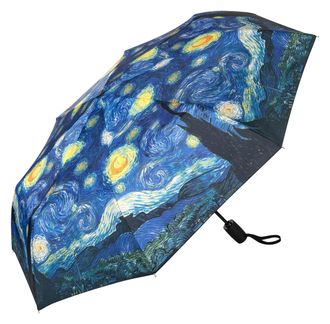 Von Lilienfeld Regenschirm Taschenschirm Vincent van Gogh Sternennacht Kunst Windfest Auf-Zu-Automatik Stabil Leicht Kompakt