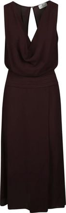 Elisabetta Franchi Femme, Robes, Brun, Taille: 40 FR Viscose Georgette Dress