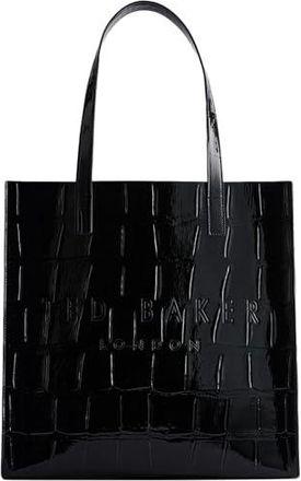 Ted Baker Sac fourre-tout imitation croccon pour femme, Noir de jais, One Size, Occidental