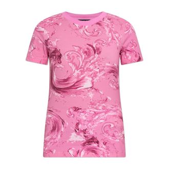 Versace Jeans Couture Femme, Tops, Rose, Taille: 38 FR T-Shirt &agrave; motif Barocco