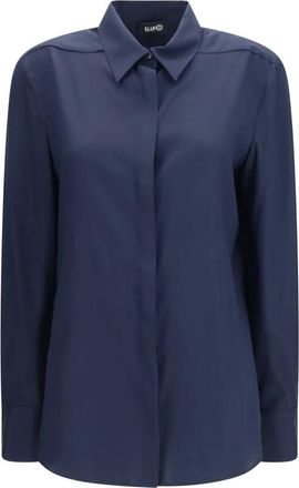 adidas by Stella McCartney Ella Seidenhemd - - Sport - Damen - Blau - 3XL