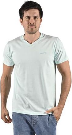 Scott T-Shirt Roche Uni en Coton Col V Manches Courtes (FR/ES, Alpha/Lettres, L, Taille Normale, Taille Normale, Mint)