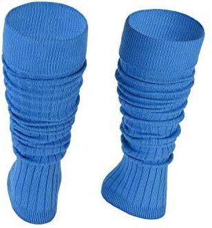Ateena Jambières en Coton à la Mode pour les Dames, Douces le Guêtres Femme pour Danse, Gardez le mollet au chaud et confortable, Cadeau Sportif, Bleu