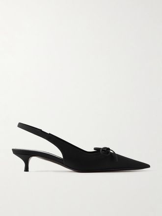 Balenciaga Escarpins &Agrave; Brides Arri&egrave;re En Serge &Agrave; Noeuds Knife - Noir