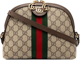 Gucci Hobo Bags - Small GG Supreme Ophidia Dome Crossbody - Gr. unisize - in Braun - für Damen