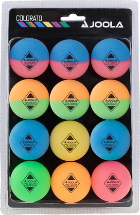 Joola Joola 42150 Tischtennis Ballset Colorato mit 12 Bunten Bällen Tischtennisbälle