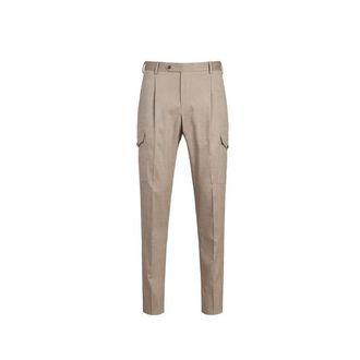 PT01 Pantalon en laine vierge et coton m&eacute;lang&eacute;s