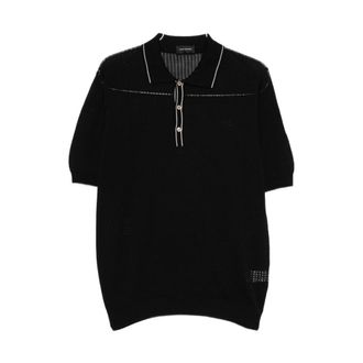 Tagliatore Homme, Tops, Noir, Taille: 2XL Polo Textur&eacute;