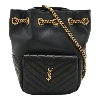 Saint Laurent Pre-owned Sac seau Joe Mini en cuir - Femme - Pre-owned - Noir - Taille: ONE Size