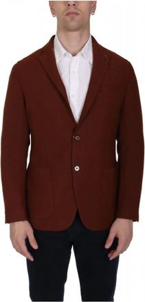 Michael Kors Homme, Vestes, Brun, Taille: M Structured Herringbone Blazer