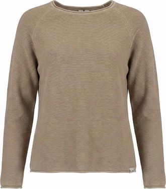 Lind Femme, Pulls, Brun, Taille: 42 FR Tricot &agrave; col rond
