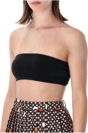 Maison Margiela Femme, Tops, Noir, Taille: 38 FR Haut Bandeau Strapless