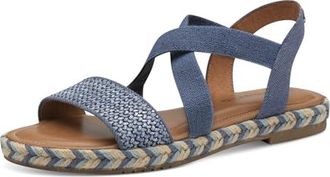 Tamaris Femme Damen 1-28110-44 Sandale Plate, Bleu Bleu, 40 EU