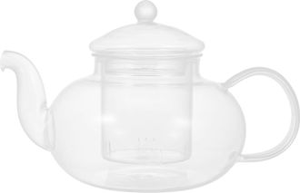 Cabilock Korbinflusseure mit Filter Infuser Glas Teekessel Teekocher Kaffeekanne Glasteekanne Heizung Tea Pot Glas Tee Topf Wasserkaraffe Glaskaraffe Teapot f&uuml;