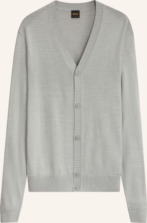HUGO BOSS Strickjacke Avac_Cd-1 Regular Fit grau