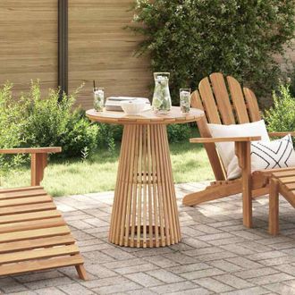 vidaXL Table de jardin pour repas Marron 70 x 70 x 75 cm vidaXL