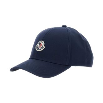 Moncler Homme, Accessoires, Bleu, Taille: ONE Size Casquette de baseball en gabardine