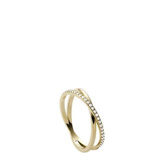 Fossil Ring F&uuml;r Frauen Vintage Iconic, H&ouml;he: 5,4mm Gold-Edelstahl-Ring, JF03752710