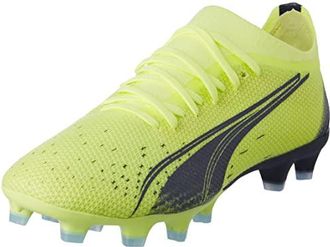 Puma Femme Ultra Match FG/AG Wns Chaussure de Football, Fizzy Light-Parisian Night-Blue Glimmer, 36 EU