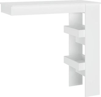 vidaXL Wand-Bartisch Wei&szlig; 102x45x103,5 cm Holzwerkstoff - Vidaxl