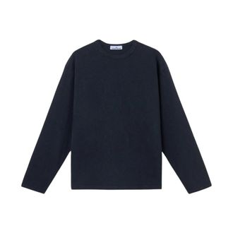 Stone Island Vanis&eacute; Baumwolljersey Old Effect Langarmshirt - - Tops - Herren - Blau - S