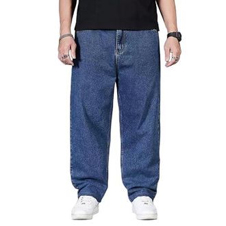 Generic Jeans dautomne pour homme - Grande taille - Coupe droite - Jambe large - Taille &eacute;lastique, Couleur 1, 54