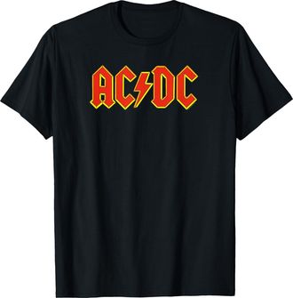 AC/DC Offizielles AC/DC Logo Gelb Rot Rock Musik Band Fan Geschenk T-Shirt