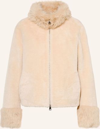 Mrs & Hugs Mrs & Hugs Kunstfell-Jacke beige