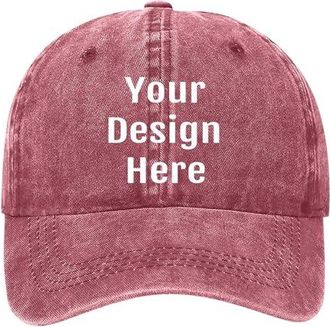 Generic Casquette de baseball personnalis&eacute;e, chapeau personnalis&eacute; avec logo brod&eacute; et photo imprim&eacute;e, image, chapeau de papa vintage en coton d&eacute;lav&eacute; r&eacute;glable, 