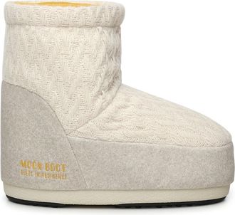 Moon Boot Femme, Chaussures, Beige, Taille: 39 EU Icon Low No Lace Knit Bottes