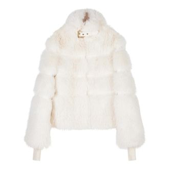 Patrizia Pepe Kurzmantel Fluffy - - Jackets - Damen - Beige - L