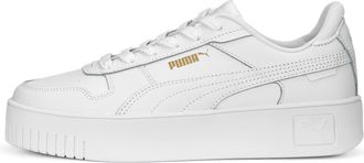 Puma Damen Carina Street Sneaker, White White Gold, 42.5 EU