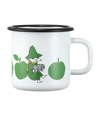 Muurla Mumin-Emaille-Tasse Joyfull Apples Snufkin 0,37 l