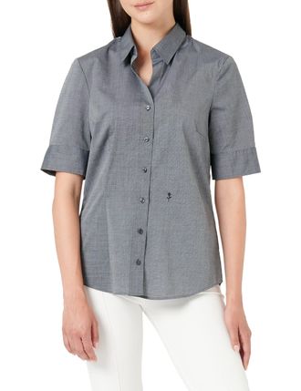 Seidensticker Damen Bluse - Hemdbluse - Bügelfrei - Slim Fit - Kurzarm - Uni - 100% Baumwolle