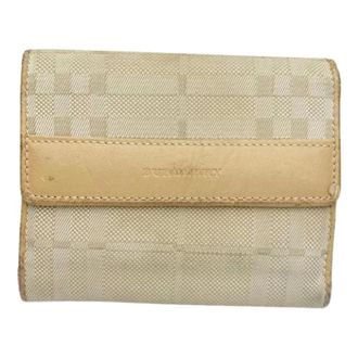 Burberry Portefeuille en cuir Pre-owned - Femme - Pre-owned - Beige - Taille: ONE Size