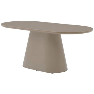 Vente-Unique Table &agrave; manger 6 personnes en MDF - Taupe - VALIANA de Pascal Morabito