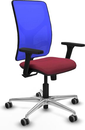 Piqueras y Crespo B&uuml;rostuhl mit 3D-Armlehnen, h&ouml;henverstellbare Lendenwirbelst&uuml;tze, ausgestattet mit 3 Positionen und Schneideschaum, mit Rollen von 65 mm, Parkett, Bla