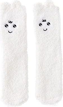 Generic Chaussette Chaudes Femme,Chaussette Antid&eacute;rapante Maison,Chaussettes Pelucheuses pour Femmes, Chaussettes dHiver en Molleton de Corail, Chaussettes de