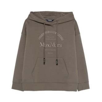 Max Mara Femme, Sweatshirts et sweats &agrave; capuche, Vert, Taille: 38 FR Julia Jersey Sweat &agrave; capuche