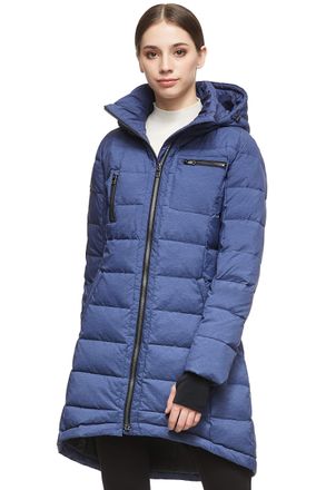Orolay Damen Daunenmantel Winterjacke Langarm, Blau, XL