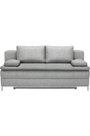 Novel Boxspringsofa Centa, Hellgrau, Textil, Uni, 2-Sitzer, F&uuml;llung: Schaumstoff, 200x93x107 cm, Stoffauswahl, Schlafen auf Sitzh&ouml;he, Wohnzimmer, Sofas & Co