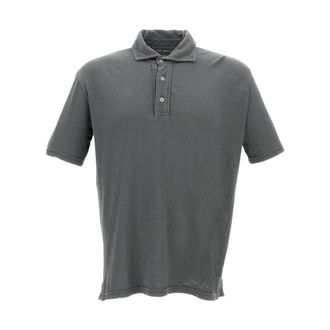 Original Vintage Homme, Tops, Gris, Taille: M Maglietta Polo